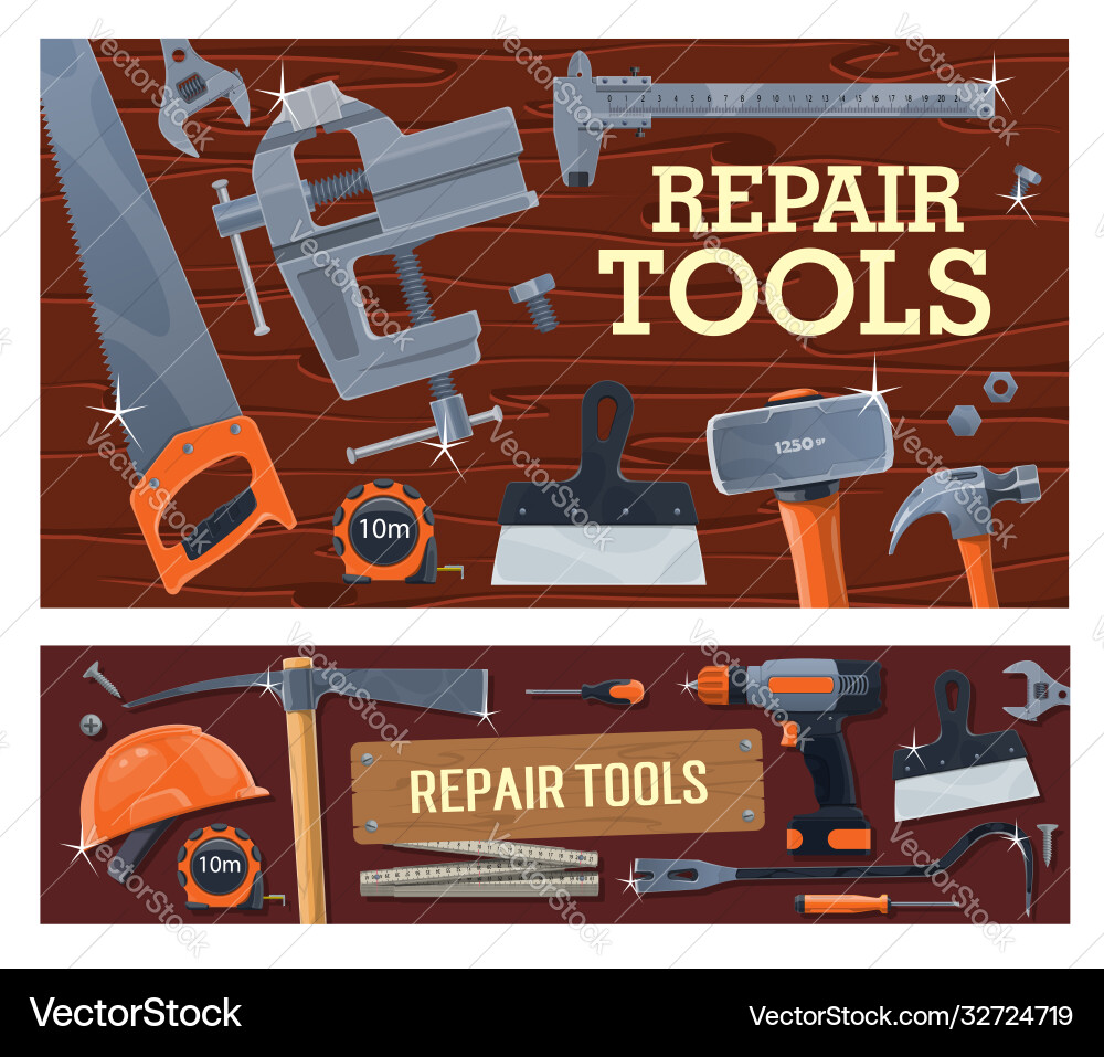 Construction & Repair Tools Royalty Free Vector Image