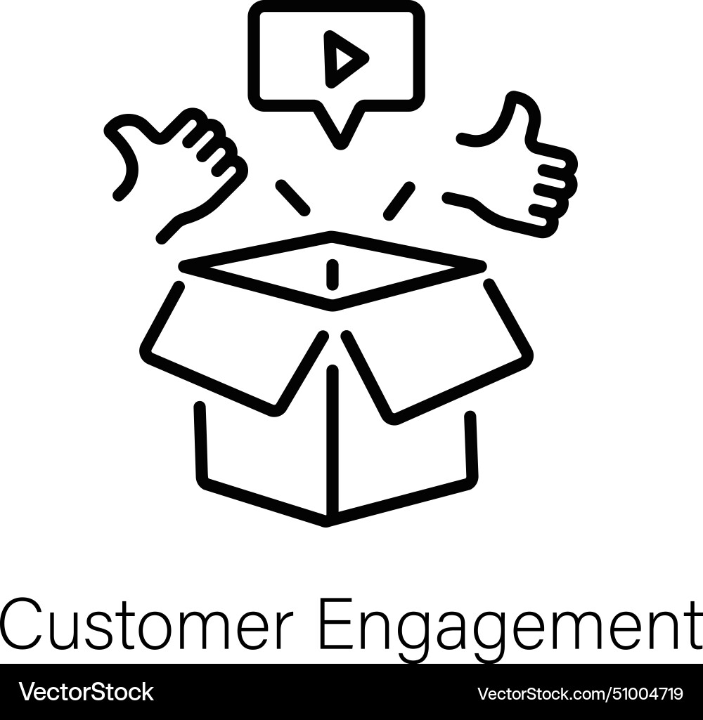 Customer engagement Royalty Free Vector Image - VectorStock