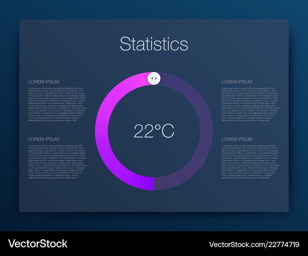 Dashboard infographic template with modern design Vector Image