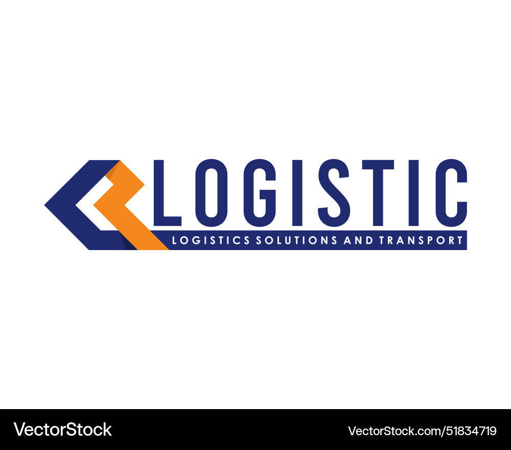 Logistic company with arrow logo Royalty Free Vector Image