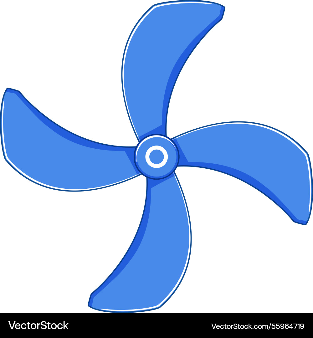 Motor cooling fan cartoon Royalty Free Vector Image