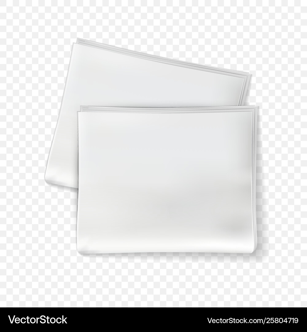 Newspaper mockup blank sheets tabloid Royalty Free Vector