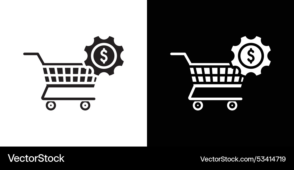 Procurement icon flat thin line Royalty Free Vector Image