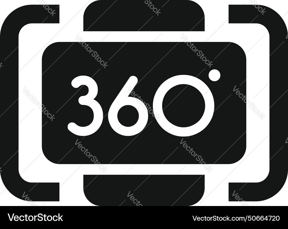 360 virtual tour icon simple concert Royalty Free Vector