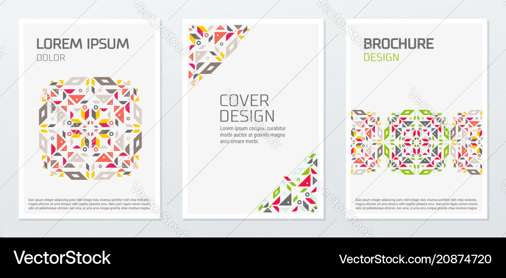 Abstract minimal geometric shapes polygon design Vector Image
