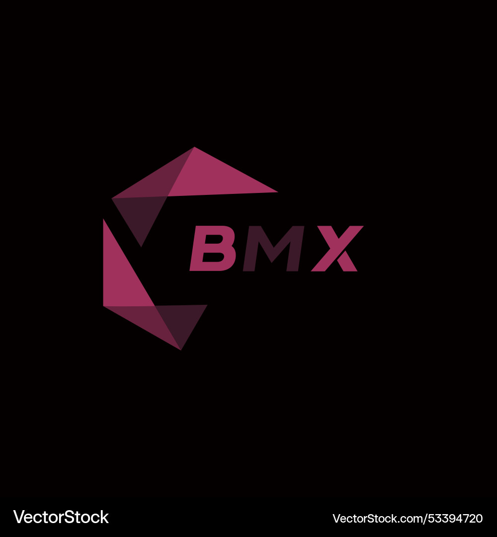 Bmx creative minimalist letter logo unique Vector Image