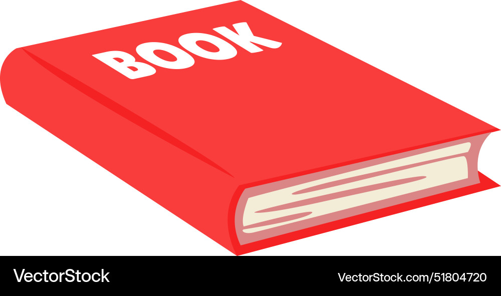 Book object with a red cover educational Vector Image