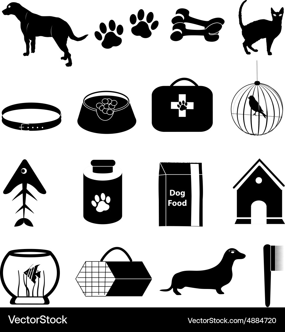 Dog Icon Set - Pet & Canine Royalty Free Vector Image