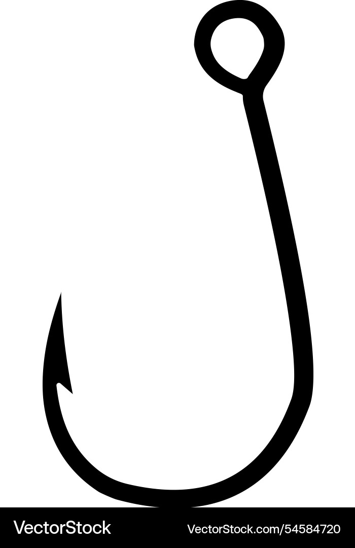 Hook for fishing Royalty Free Vector Image - VectorStock