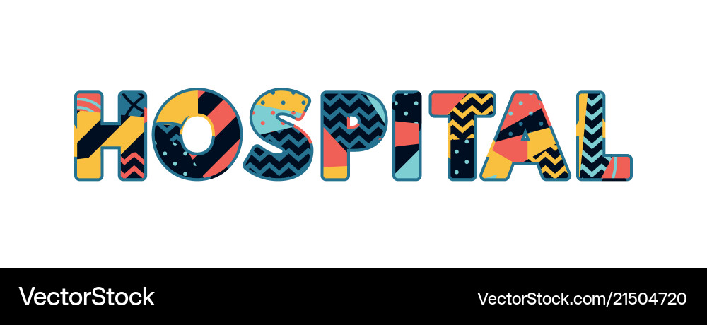 Hospital concept word art Royalty Free Vector Image