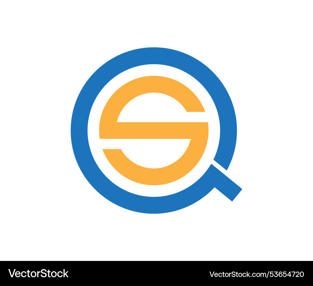 Qs logo design Royalty Free Vector Image - VectorStock