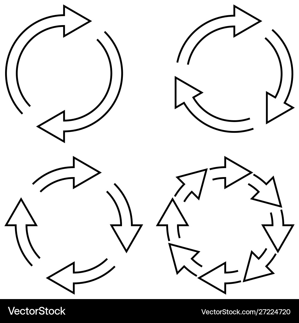 Spinning Arrows Refresh Icon Royalty Free Vector Image