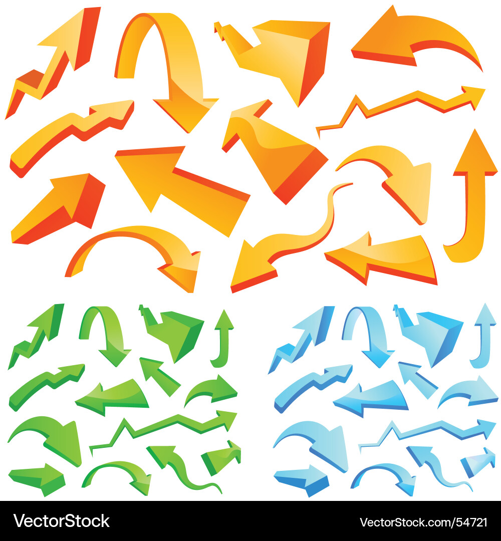 Arrow design elements Royalty Free Vector Image