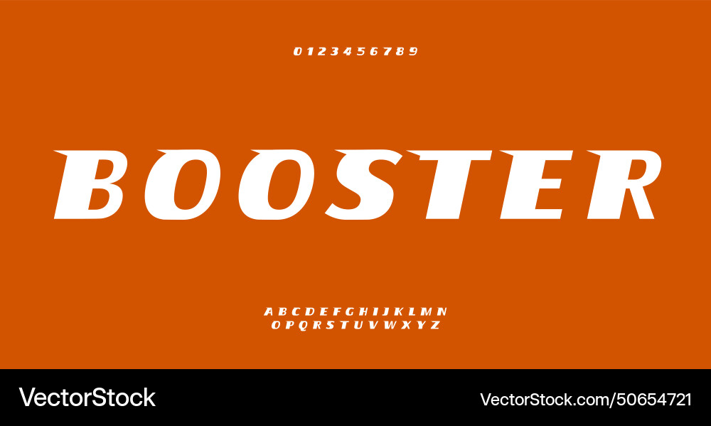 Dynamic sports alphabet with spurs angled Vector Image