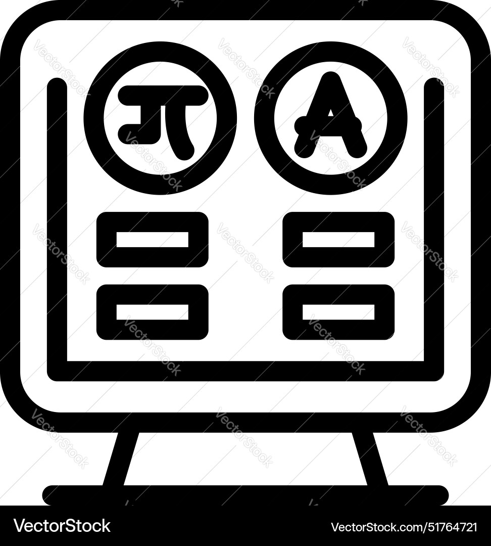 Optometrist monitor displaying eye exam chart Vector Image