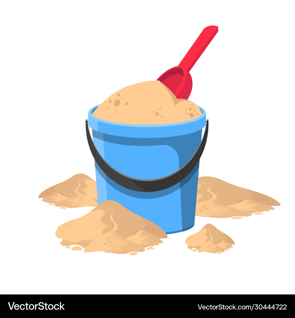 Bucket with sand Royalty Free Vector Image - VectorStock