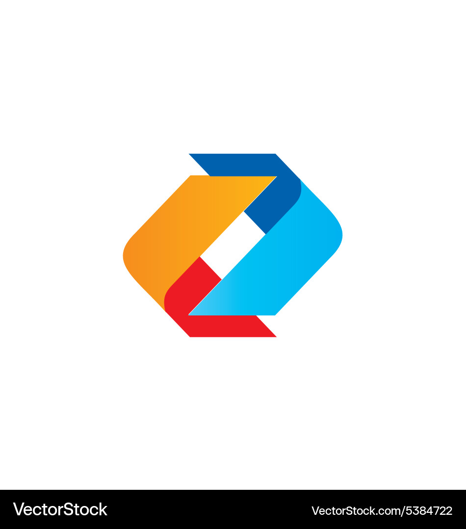 Colorful Geometric Shape Logo Royalty Free Vector Image