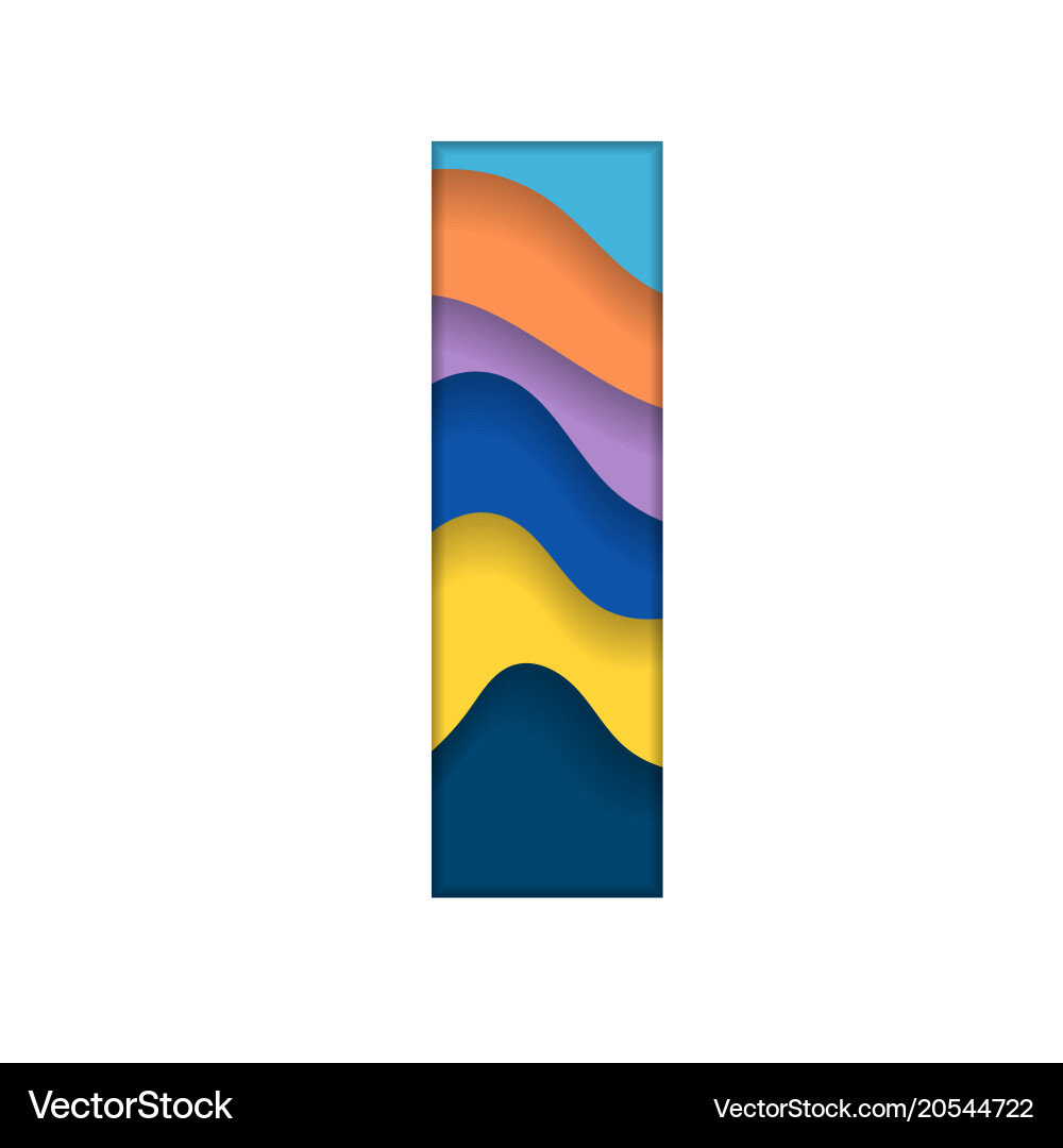 Colorful letter i Royalty Free Vector Image - VectorStock