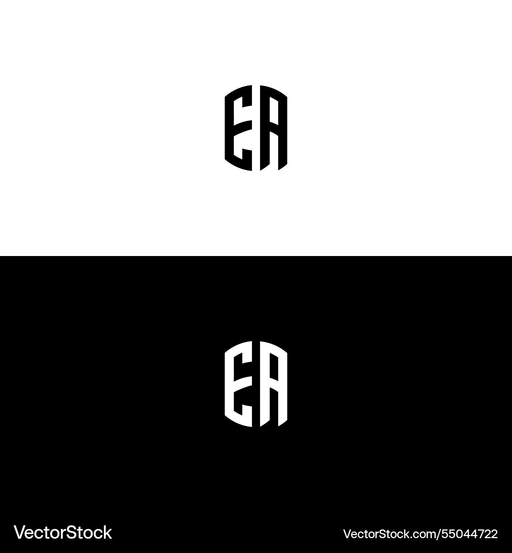 Creative-ea-architecture-monogram-letters-logo Vector Image