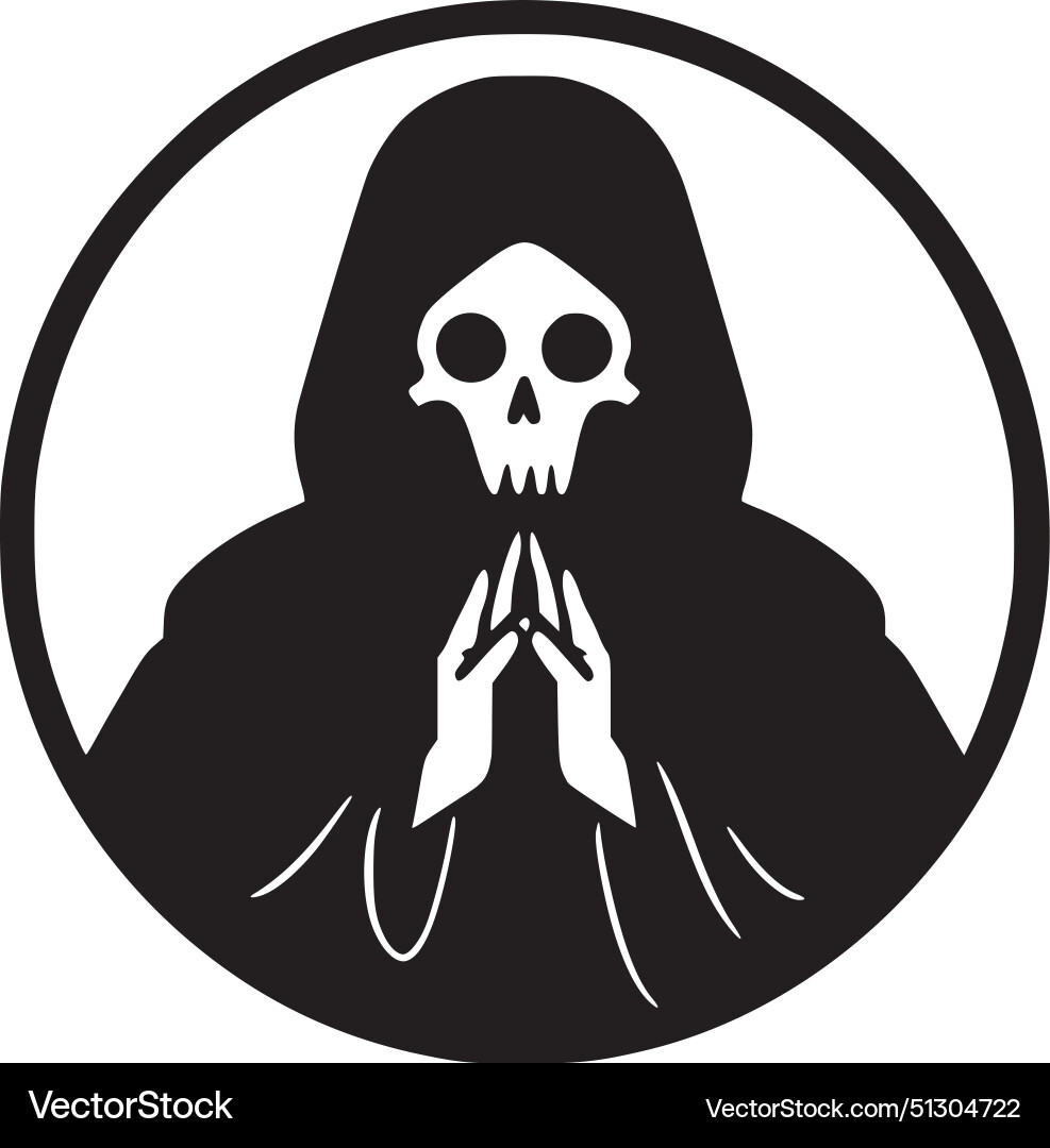 Death - minimalist and flat logo Royalty Free Vector Image