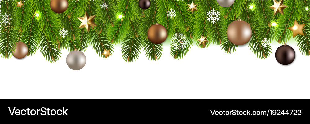 Fir tree border Royalty Free Vector Image - VectorStock