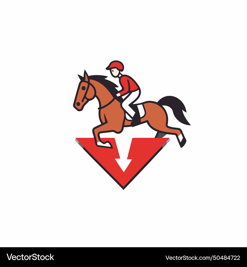 Horse racing logo design template equestrian Vector Image