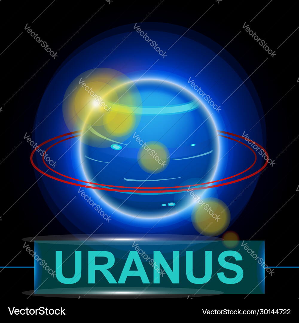Planet uranus Royalty Free Vector Image - VectorStock