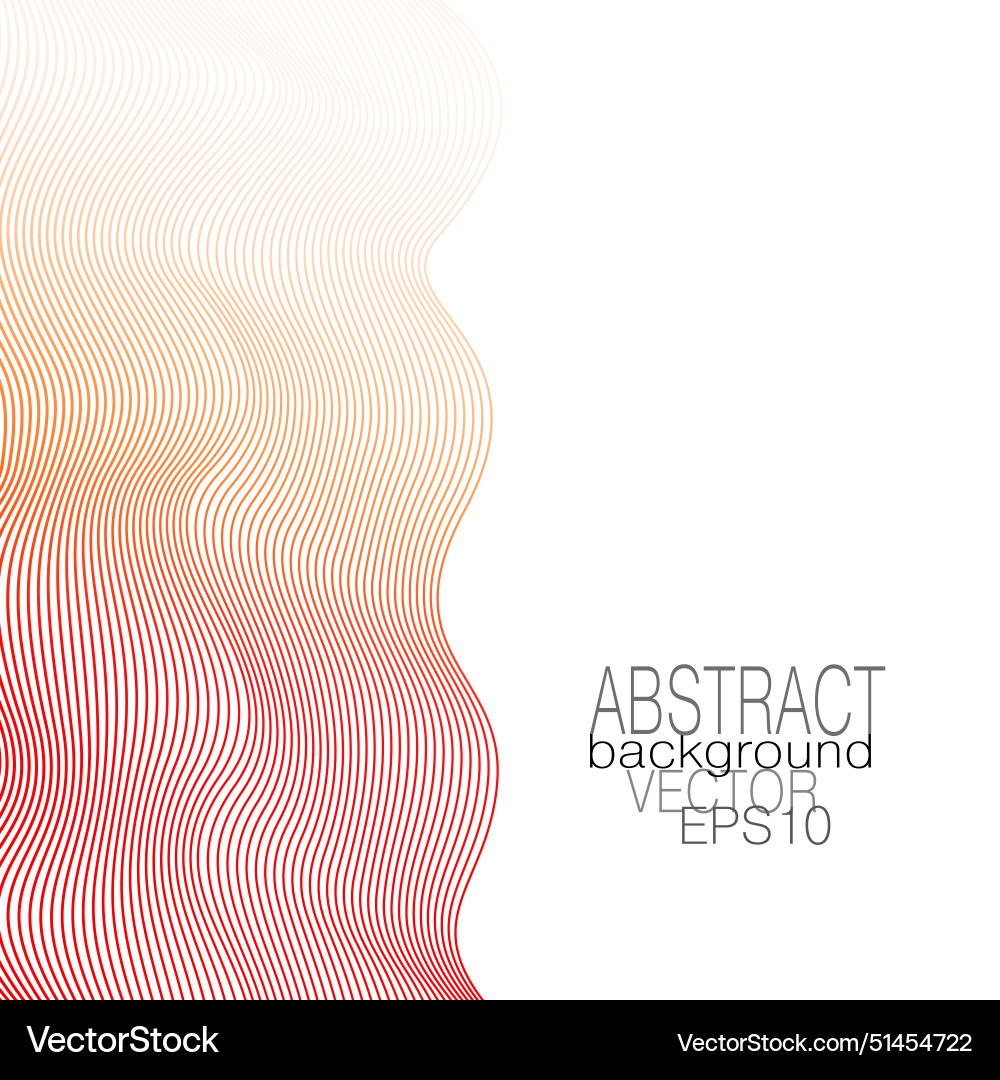 Red orange beige wave pattern line art texture Vector Image