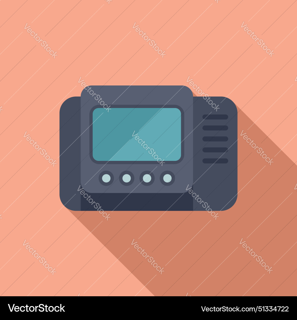 Retro camcorder on peach background Royalty Free Vector