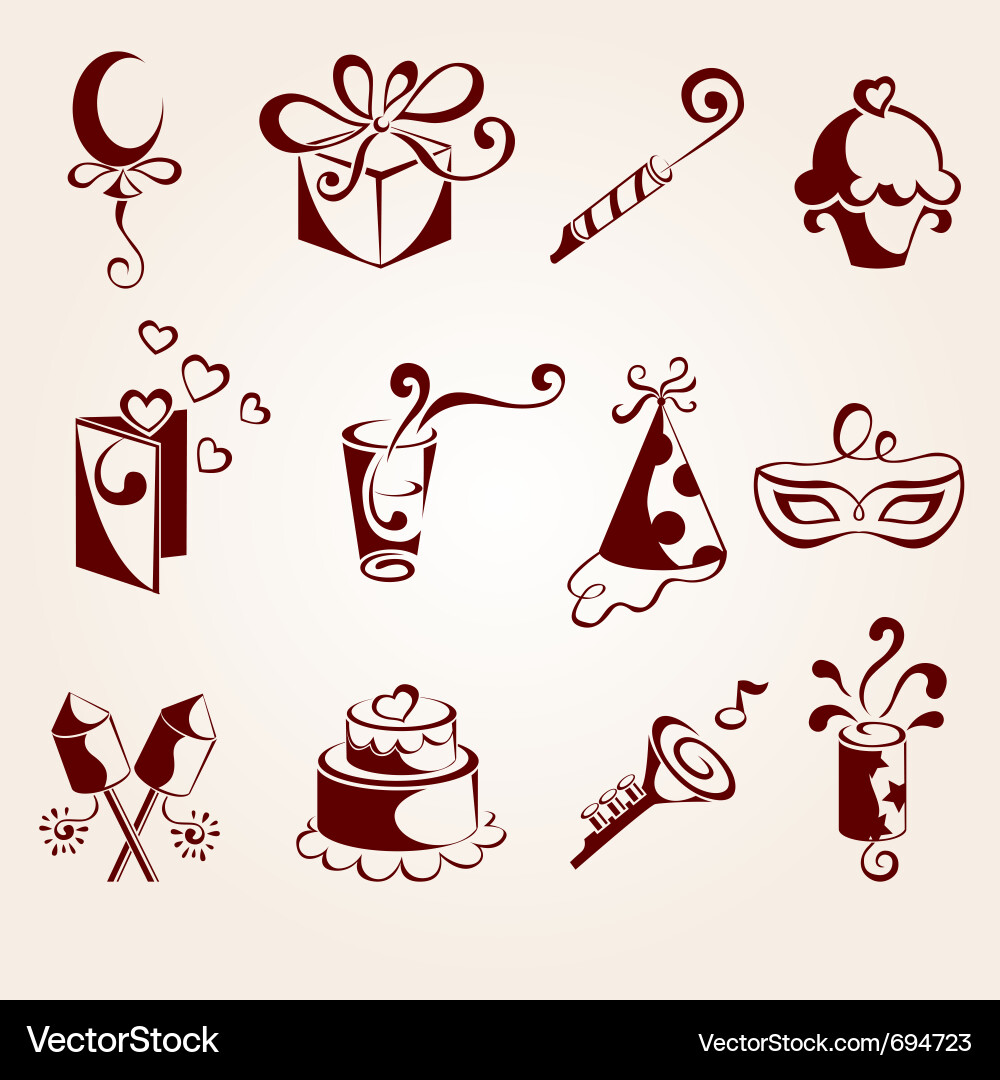 Celebration Party Elements Royalty Free Vector Image