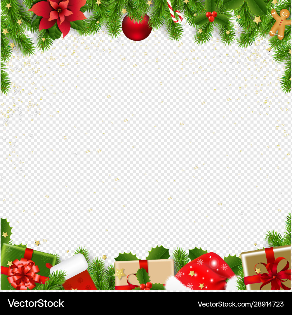 Christmas Fir Tree Border Royalty Free Vector Image