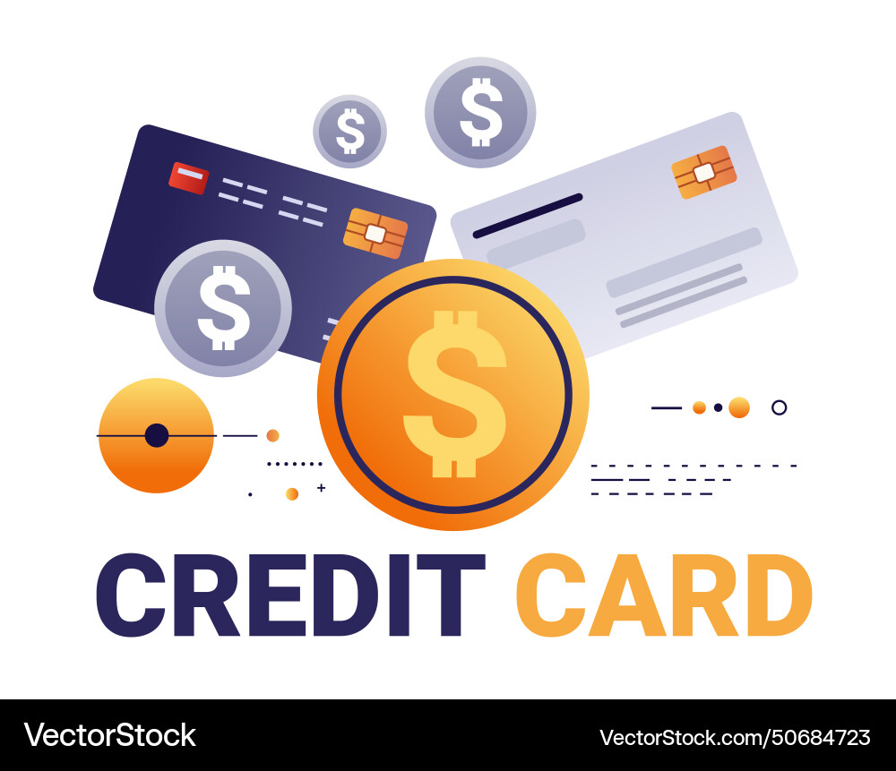 Debit or credit cards financial transactions Vector Image