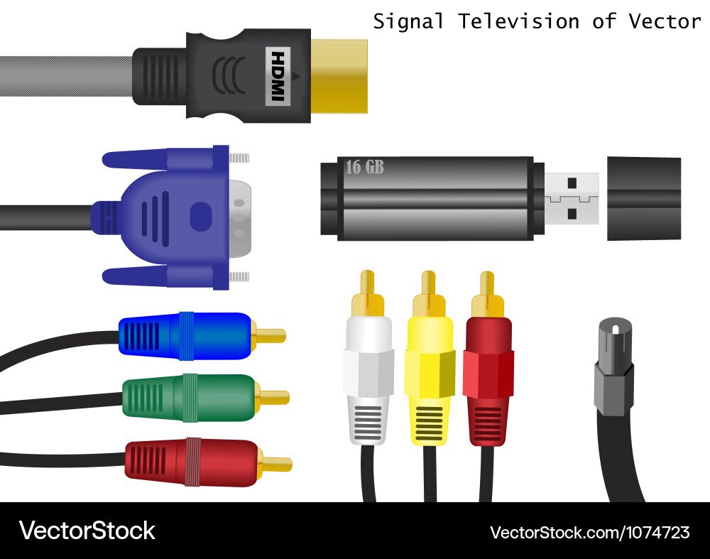 Digital Cable Connections Royalty Free Vector Image