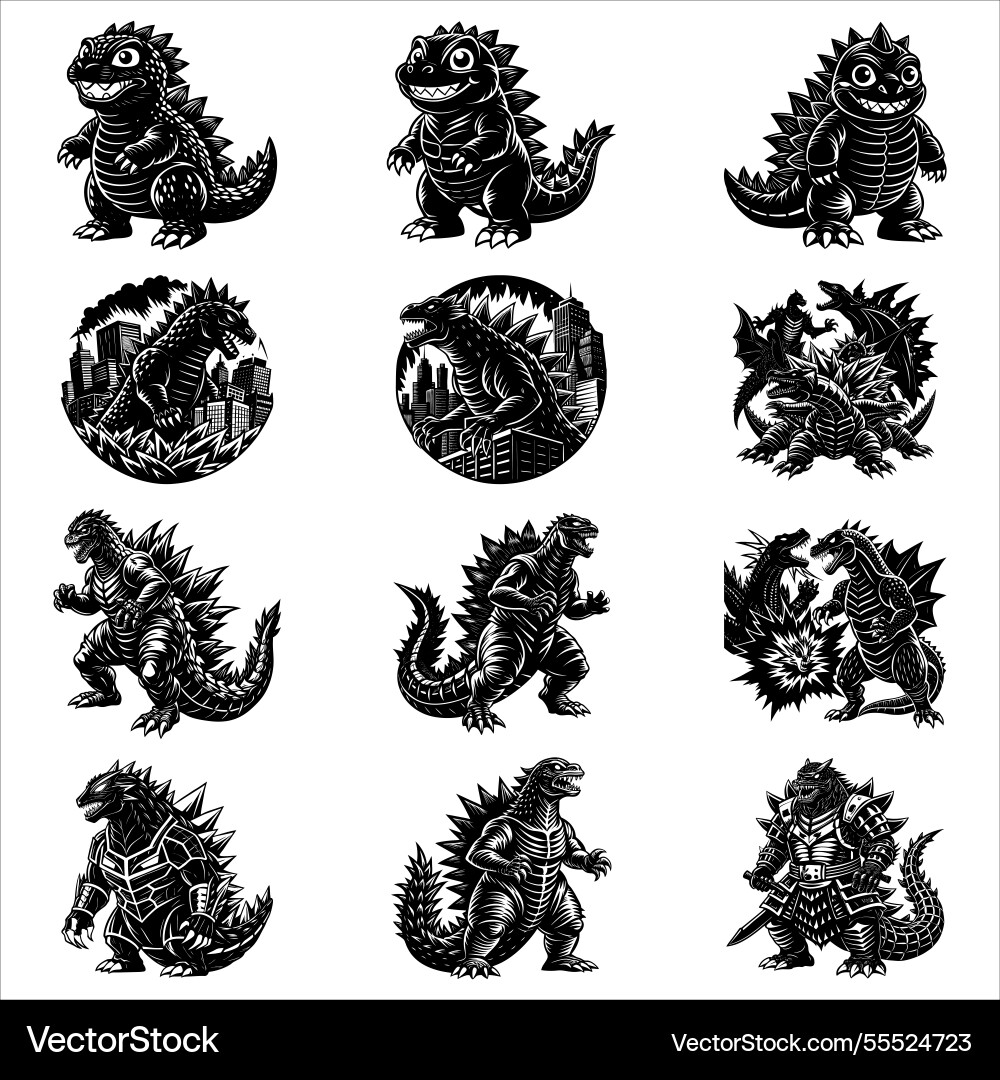 Godzilla - King of Monsters Royalty Free Vector Image