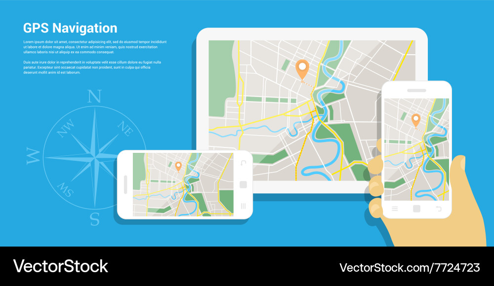 Gps 3 Royalty Free Vector Image - VectorStock