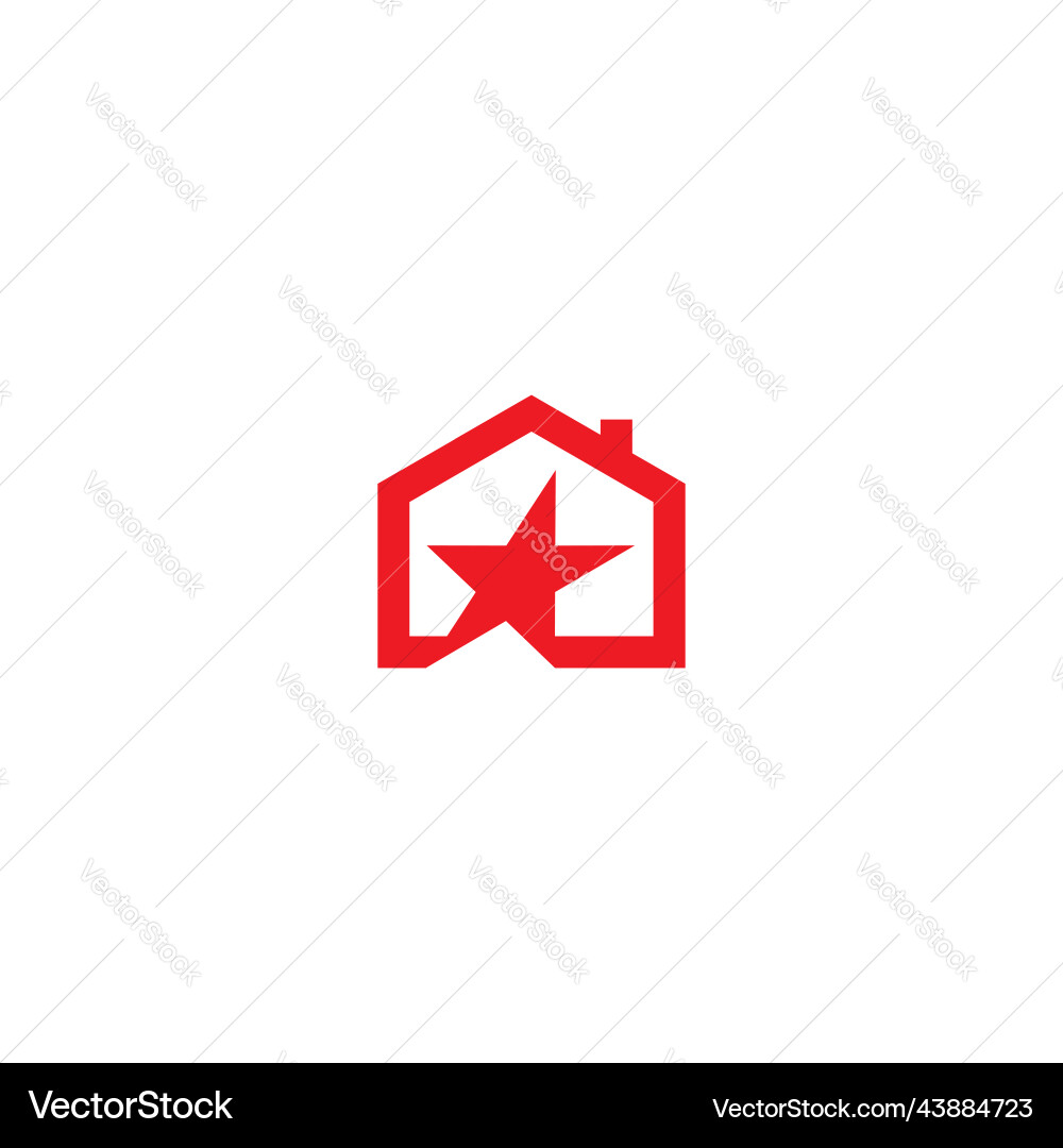 Home realty star logo Royalty Free Vector Image