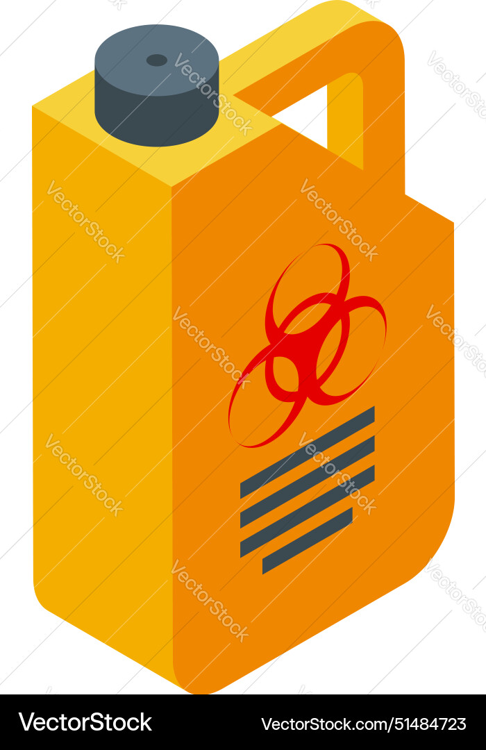 Isometric hazardous material container icon Vector Image