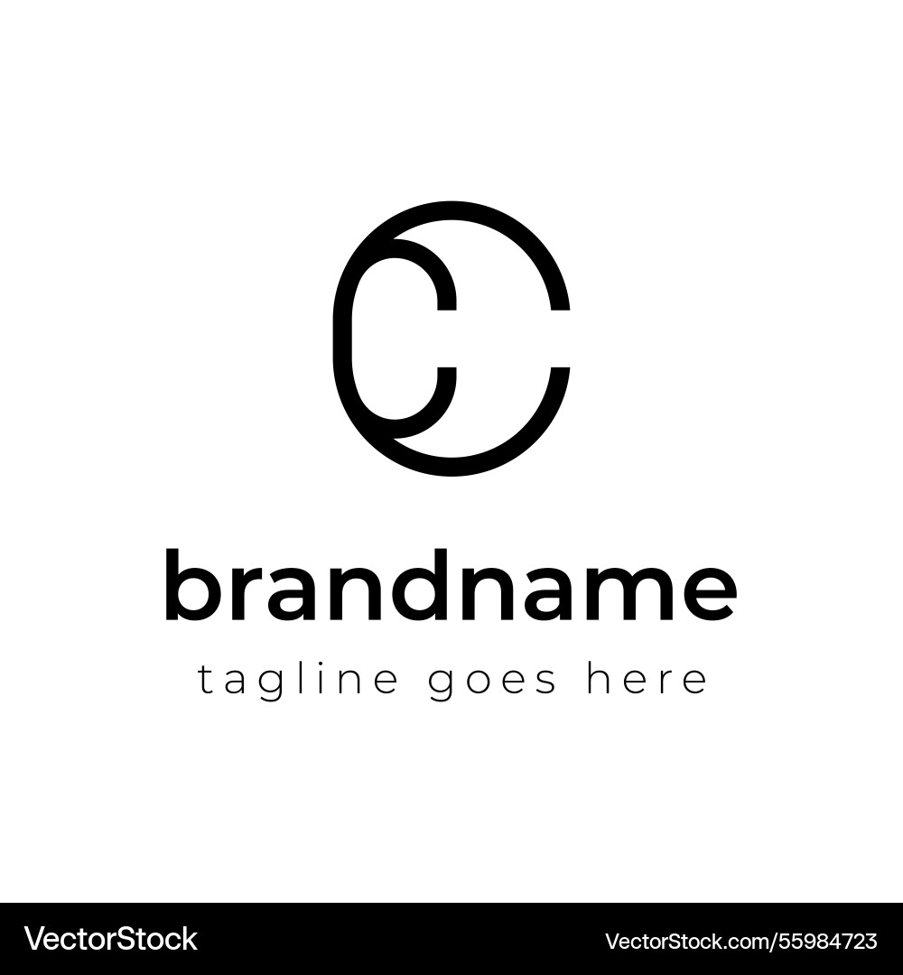 Letters cc monogram logo suitable for any Vector Image