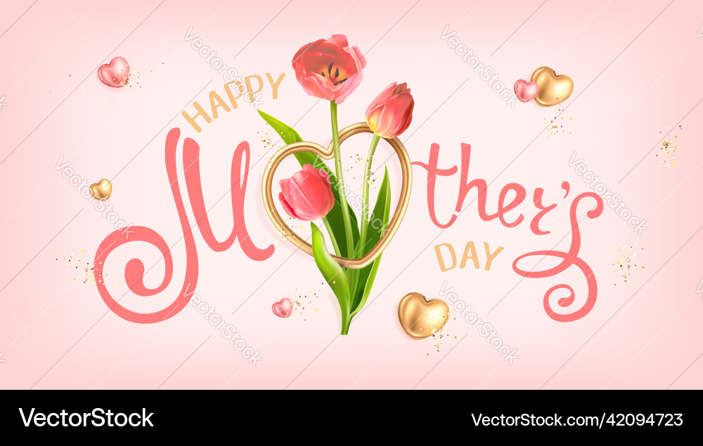 Mother's Day Tulip Celebration Royalty Free Vector Image