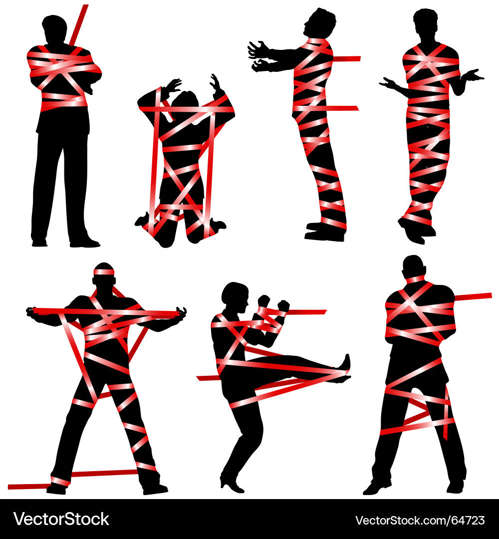 Red tape Royalty Free Vector Image - VectorStock