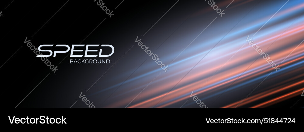 Blue and red high-speed movement light effect Vector Image