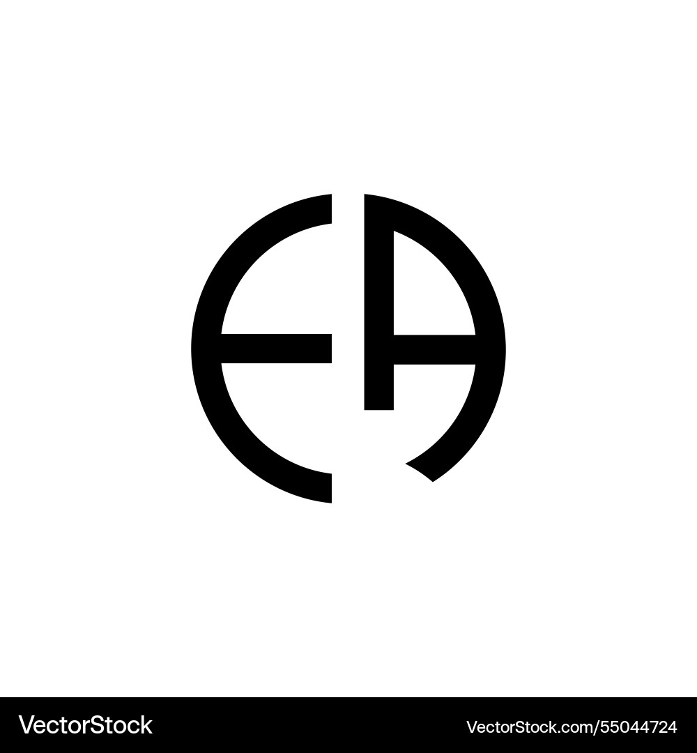 Creative-rounded-initial-ea-letters-logo Vector Image