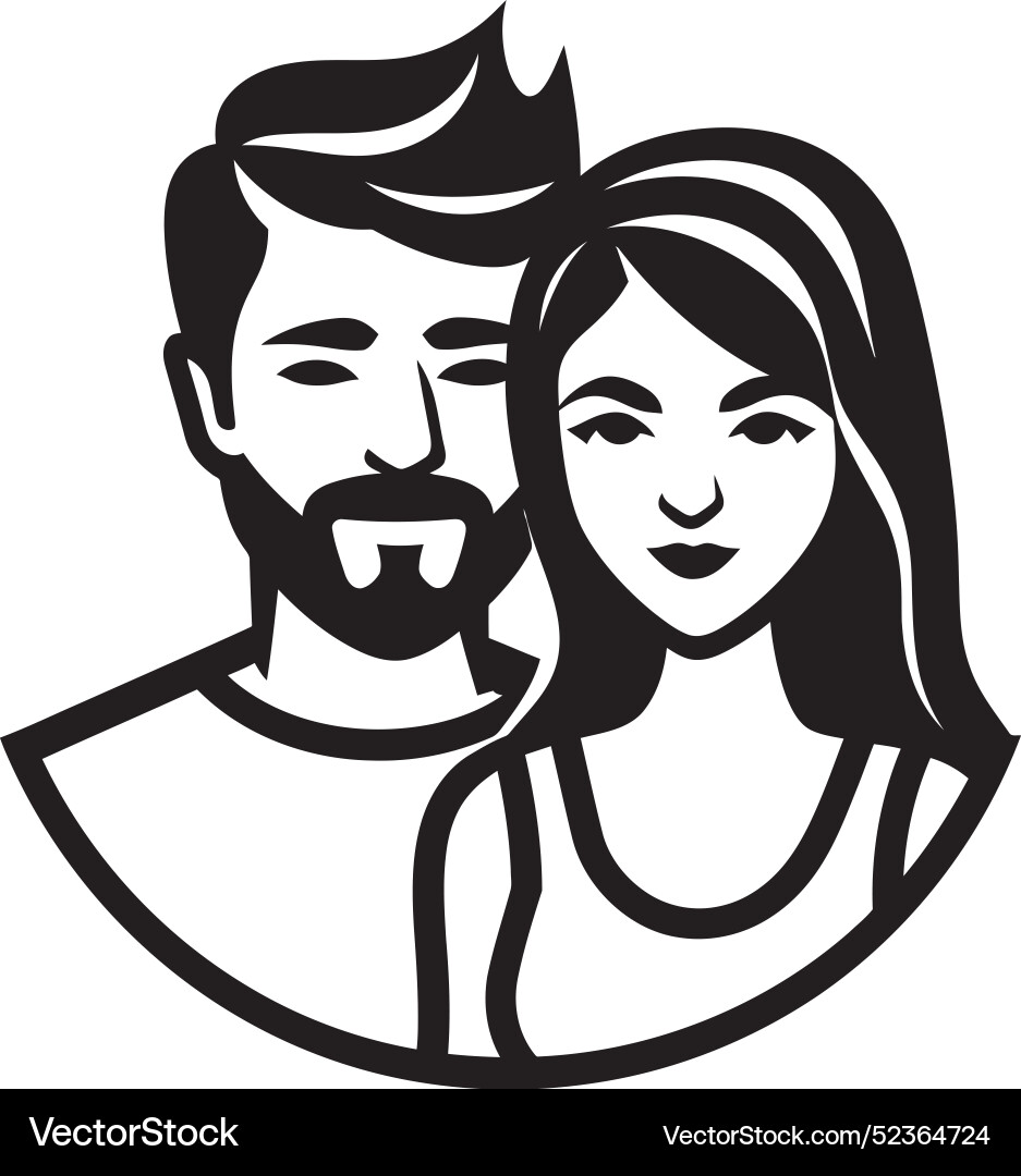 Expressive love couple techniquesvisual bond Vector Image
