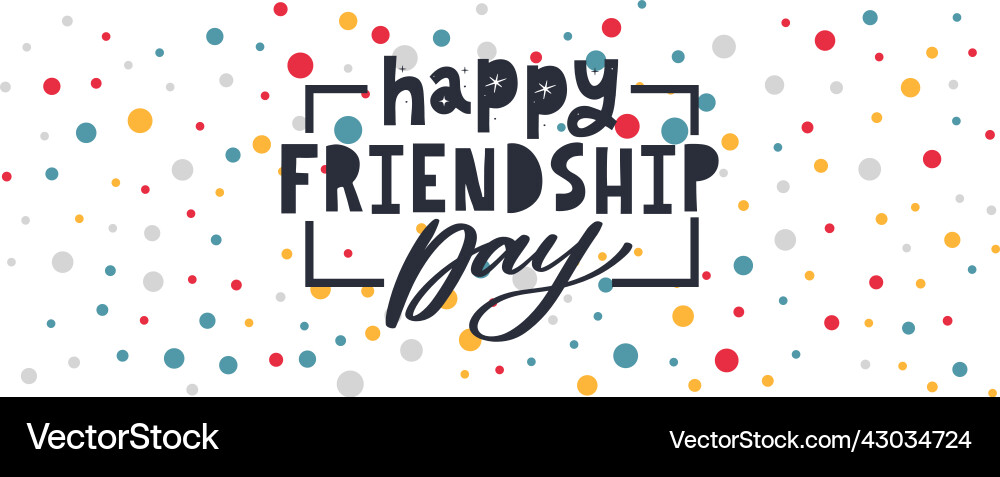 Friendship day with text and elements Royalty Free Vector