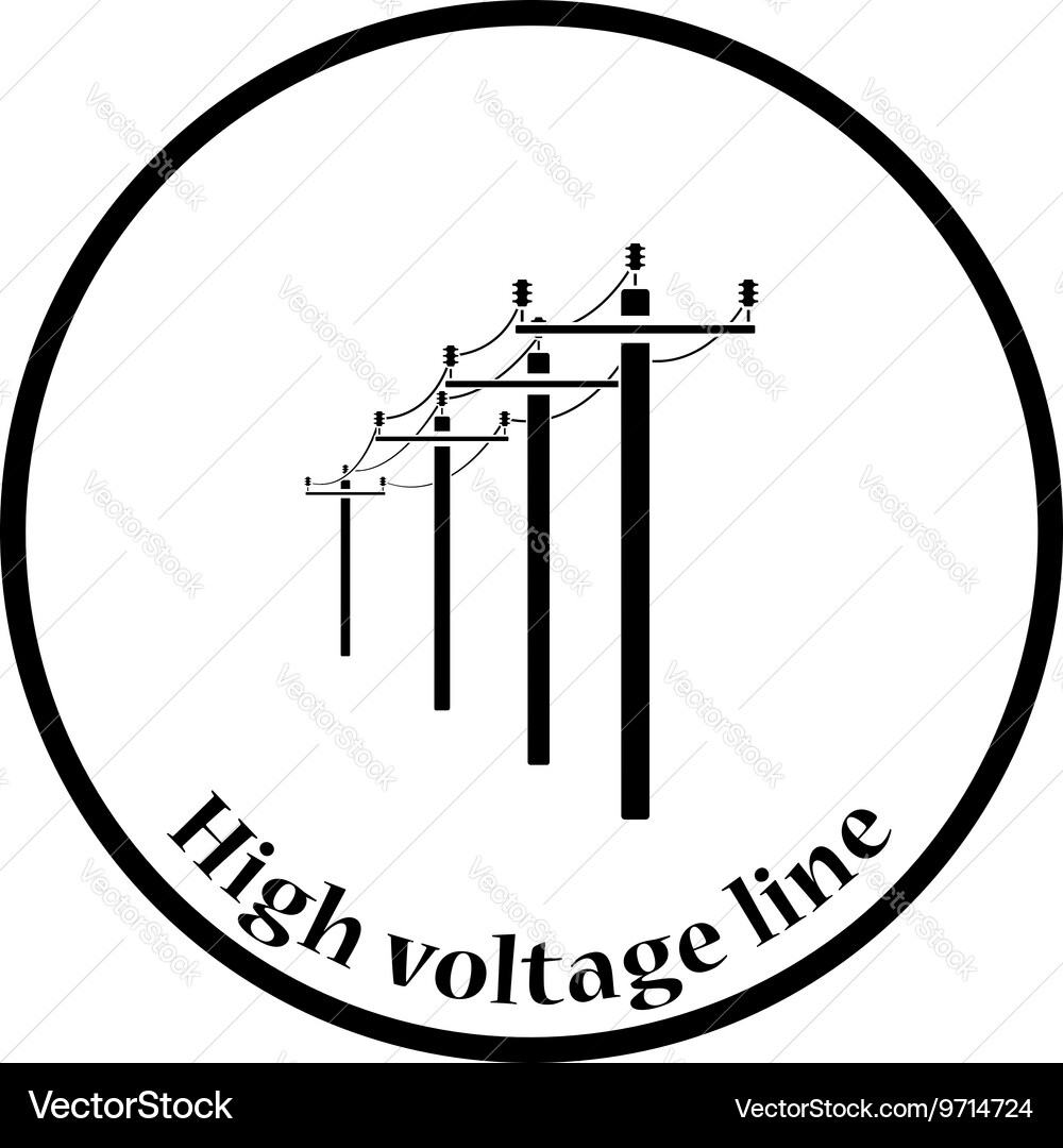 High voltage line icon Royalty Free Vector Image