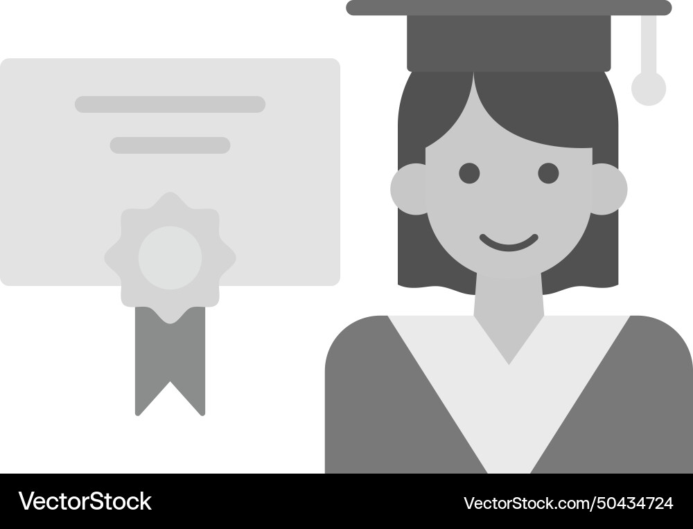 Receiving diploma icon image Royalty Free Vector Image
