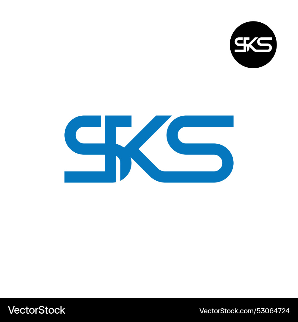 Sks logo letter monogram design Royalty Free Vector Image