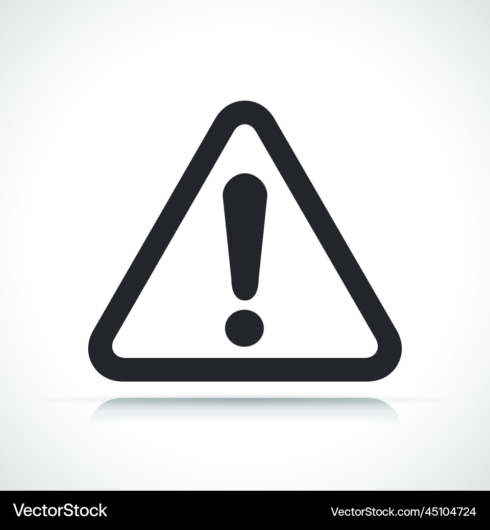 Warning or error sign symbol Royalty Free Vector Image