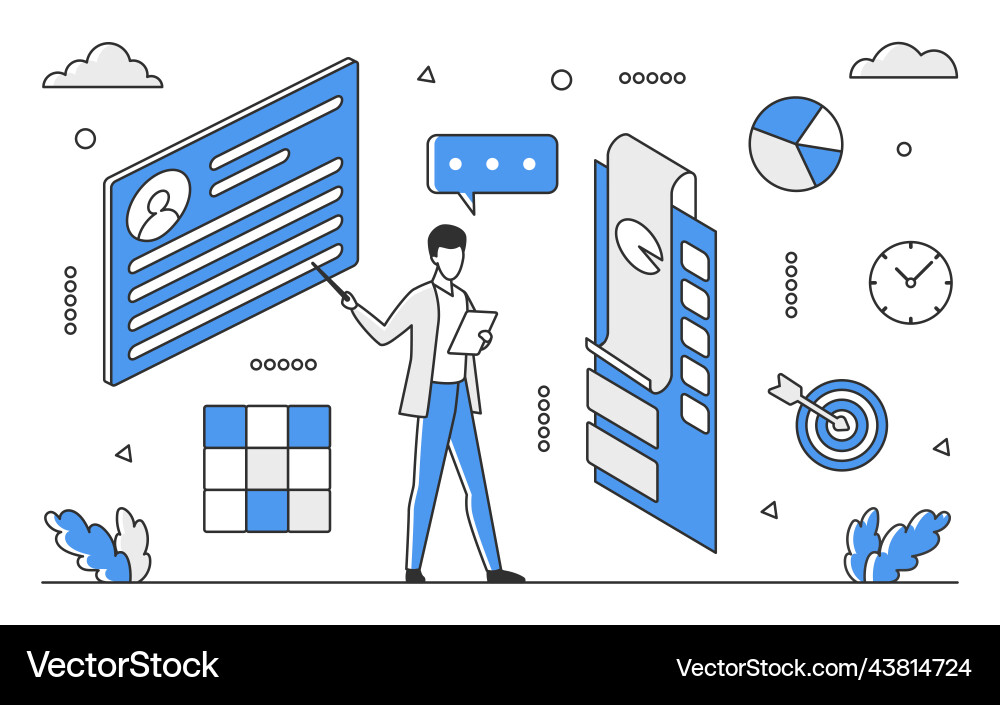 Work presentation team Royalty Free Vector Image