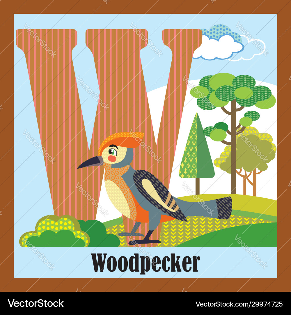 Letter W Flash Cards Vector Images (over 150)